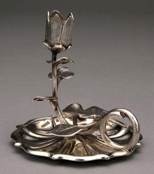 Leopard Antiques Antique Silver Chamberstick -Joseph Angell