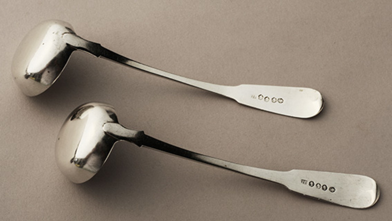 Leopard Antiques Scottish Provincial Silver Toddy Ladles (pair ...