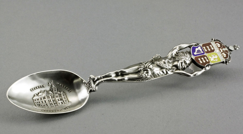 Leopard Antiques Canadian Antique Silver Indian Spoon - Brandon College ...