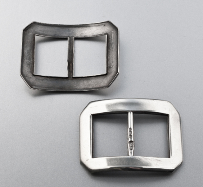 Leopard Antiques Antique Silver Shoe Buckles (Pair)