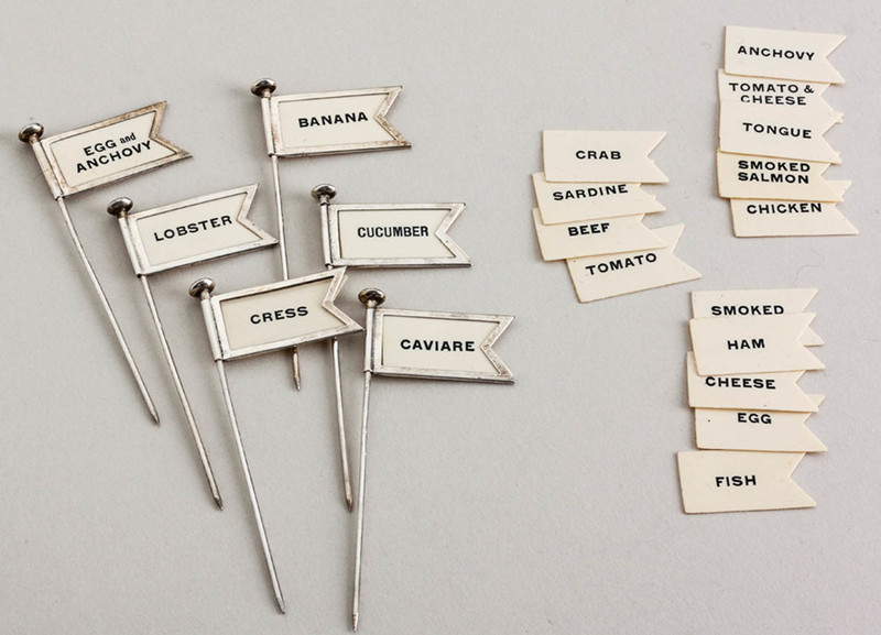 Leopard Antiques Sterling Silver Sandwich Flags (Set of 6) - 20 Name ...