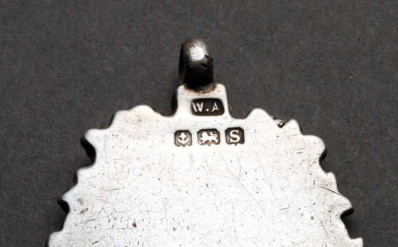 Leopard Antiques Silver and Enamel Football Fob